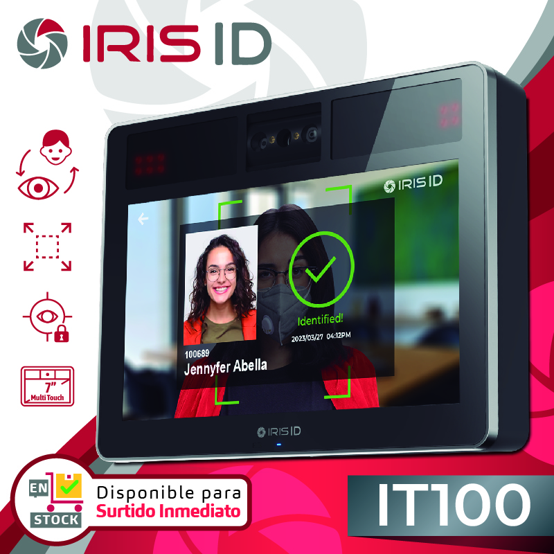 ¿Biometría de iris y reconocimiento facial en uno? ¡IT100 de Iris ID lo tiene!