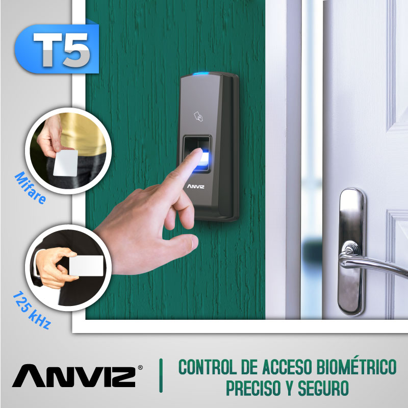Anviz T5 - Biométrico de Huella para Control de Accesos