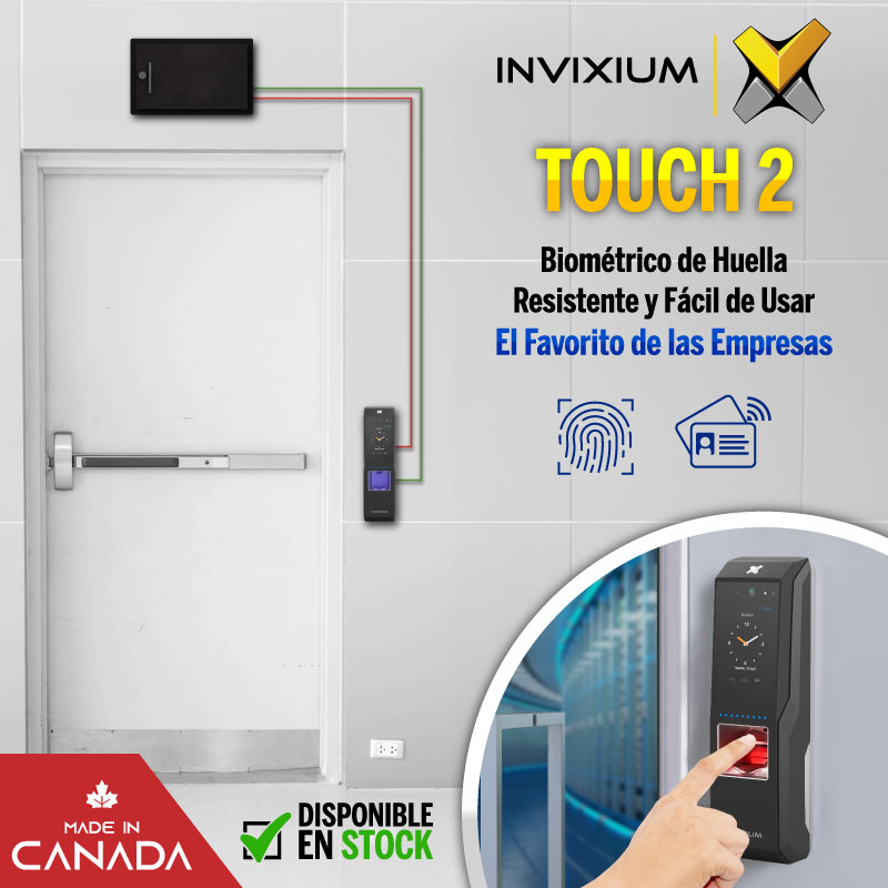 IXM TOUCH 2 - Biométrico de Huella para Control de Asistencias y Accesos